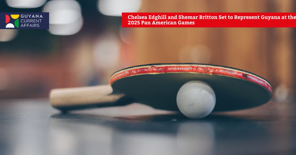 Guyana's Chelsea Edghill & Shemar Britton at 2025 Pan Ams